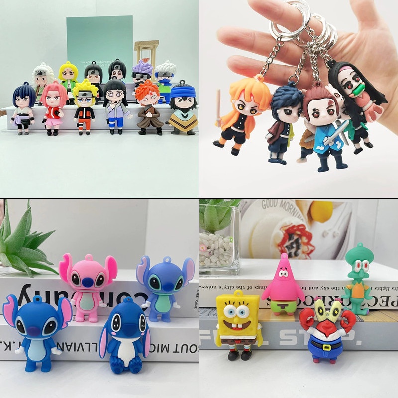 Cartoon characters Keychain Student bag Hanging decorations Children's ...