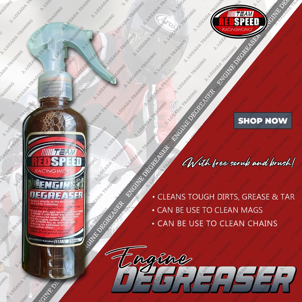 THE BEST ENGINE DEGREASER BY TEAM REDSPEED WITH FREE BRUSH & SCRUB PAD ...