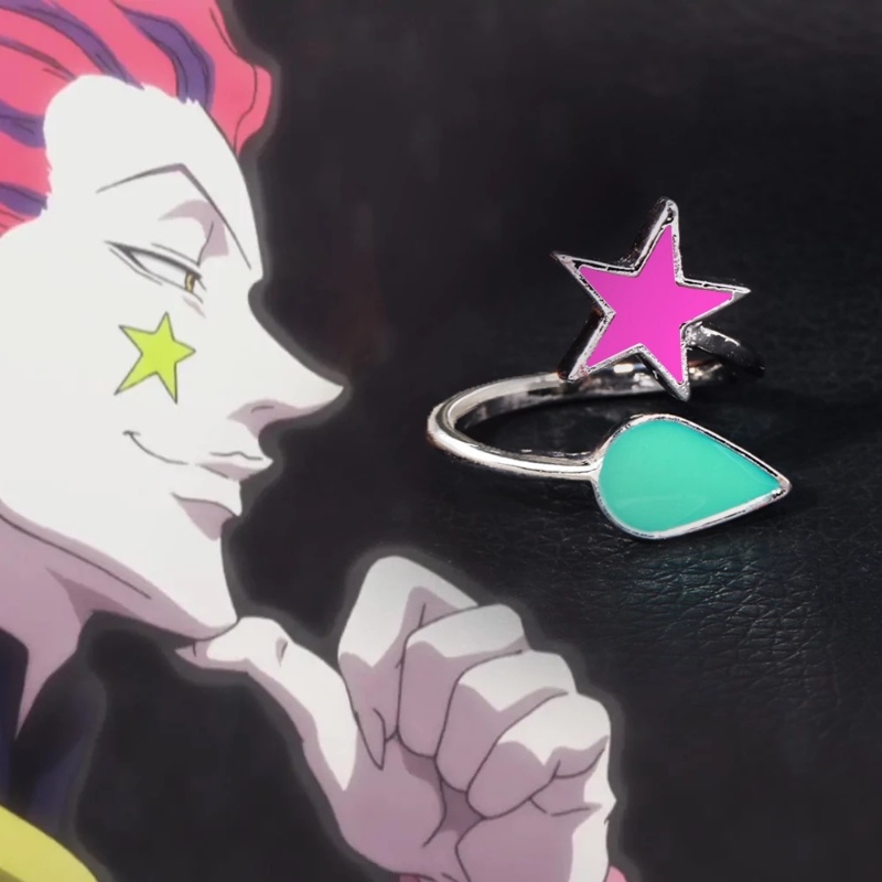 Anime Hunter X Hunter Ring Hisoka Teardrop Star Layered Finger Ring ...