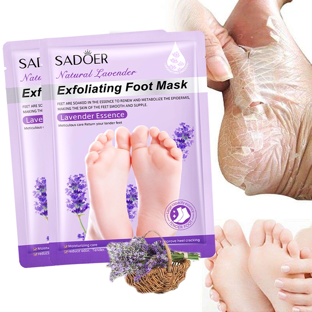 Exfoliating foot mask Lavender exfoliating dead skin calluses Horny ...