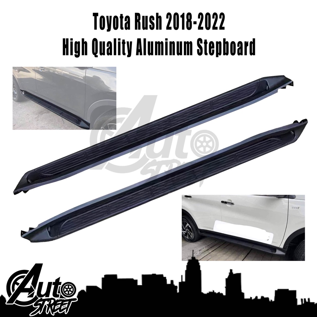 Toyota Rush 2018-2022 High Quality Aluminum Stepboard (Black) | Shopee ...
