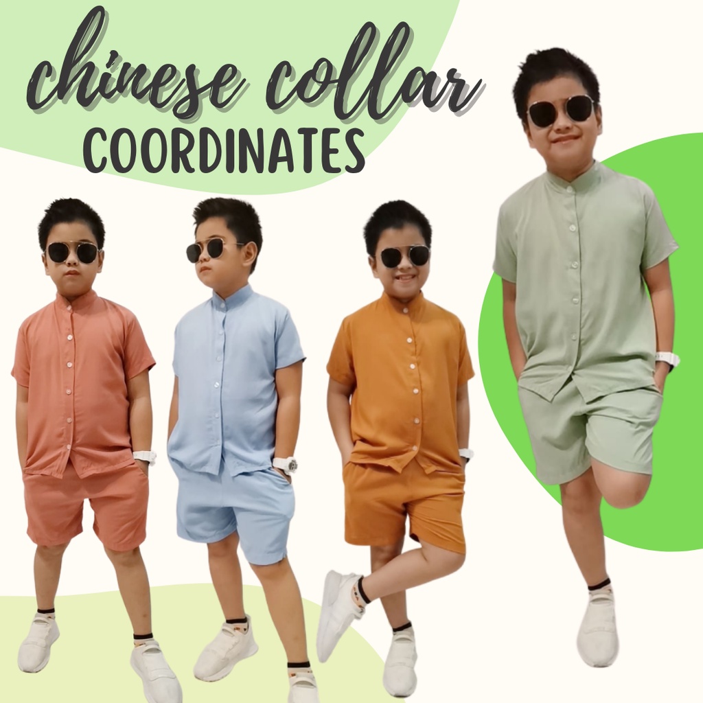 LARGE CHINESE COLLAR BUTTON DOWN POLO COORDINATES FOR 6-8 YRS OLD ...