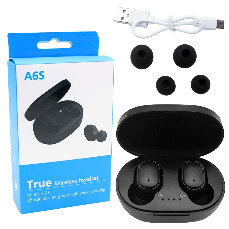 (2 PCS)A6s TWS Wireless Headphones Bluetooth Earphones Sports Earplugs ...