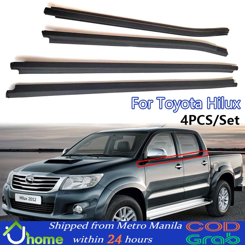 【SOYACAR】4pcs Toyota Window Moulding Trim Weatherstrip Rubber Sealing ...
