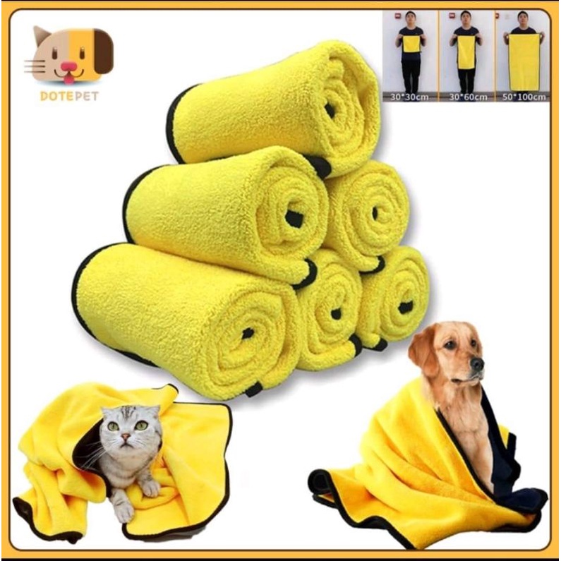 Pet bath towel dog towel Soft Microfiber strong absorbing water dog ...