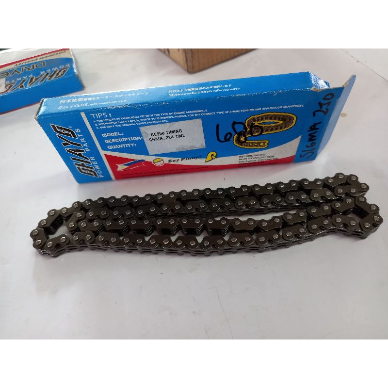 Timing chain for Sigma 250/ classic 250 (3x4-104L) rusi | Shopee ...