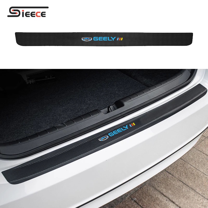 Sieece Carbon Fiber Car Trunk Sticker Auto Rear Bumper Protector Anti ...
