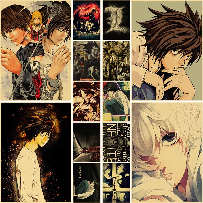 Japanese Anime Death Note Posters Retro Home Wall Decoration Items ...