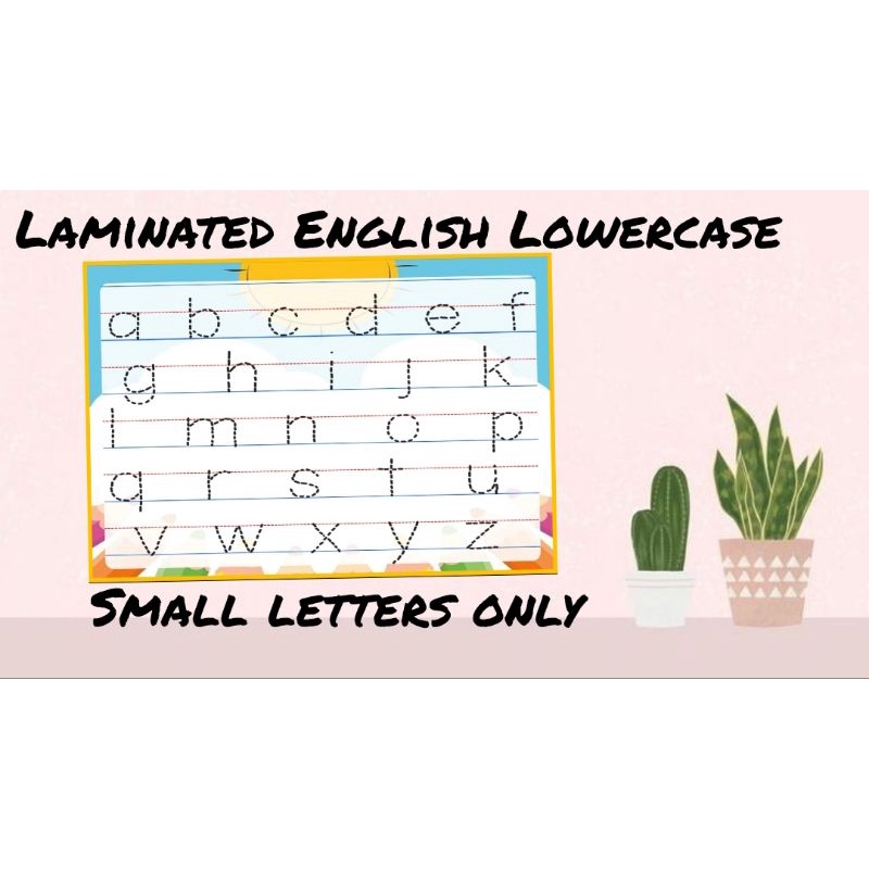 Tracing LAMINATED ALPHABET LOWERCASE free 1 pen | Shopee Philippines