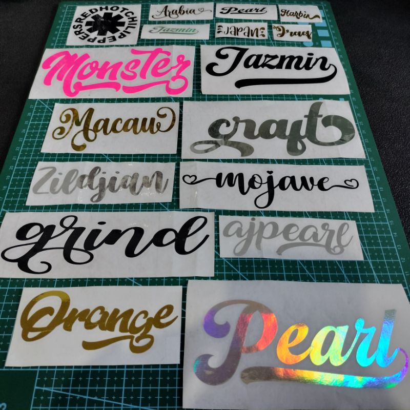 Customized Name Vinyl Sticker Decals Personalized Souvenirs Giveaway ...