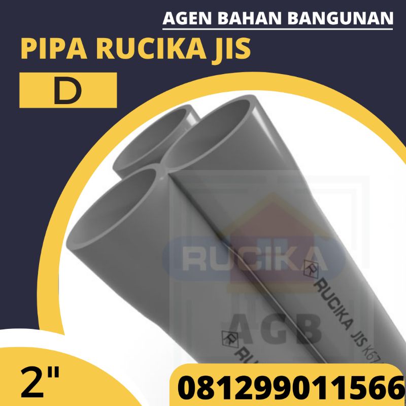 Rucika JIS 2" Inch PVC Pipe/Rucika Pipe Gray Color D 4 Meters | Shopee ...