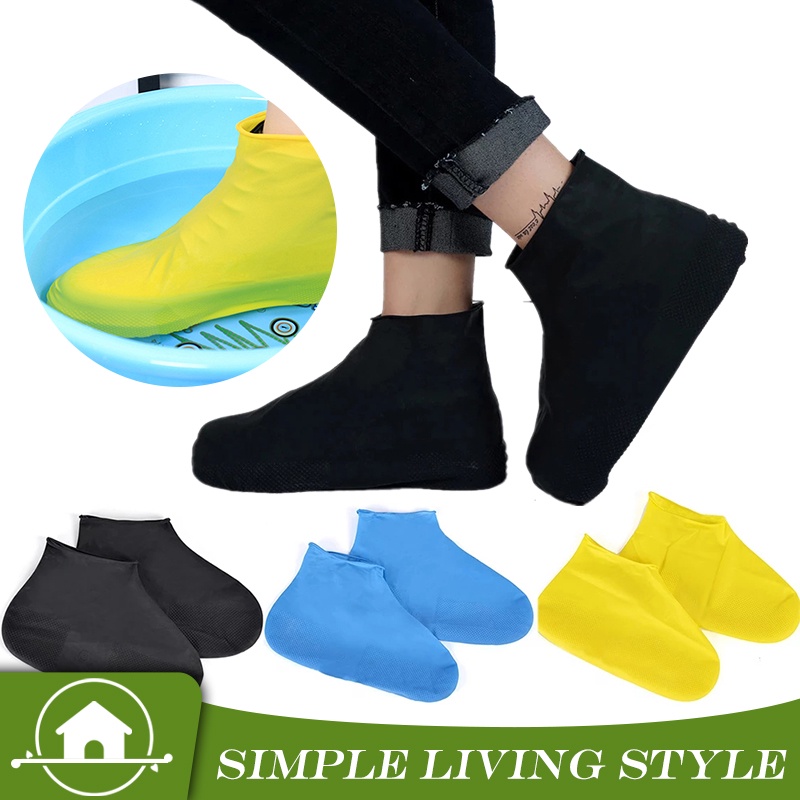 Thickened Wear-Resistant Rain Boots Cover Latex Non-Slip Waterproof ...