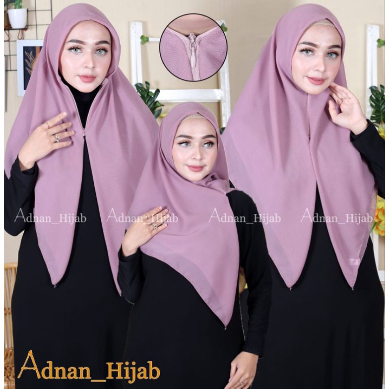 Rectangular HIJAB/SQUARE THREE ZIPPER JAPAN/STANDARD 110X110 PREMIUM ...