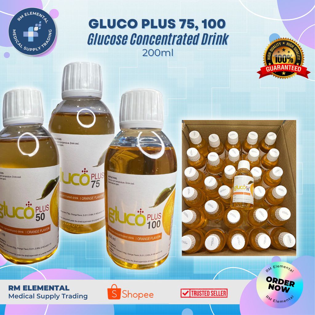 Glucose Concentrated Drink (GLUCOPLUS / KRON), 50g 75g 100g 200 ml ...