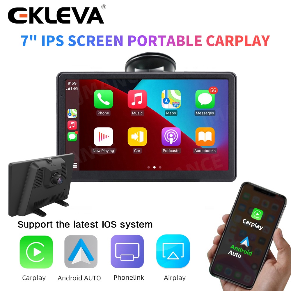 Ekleva 7 Inch Dash Cam Car Gps Dvr Recorder Monitor Navigation 1080p ...