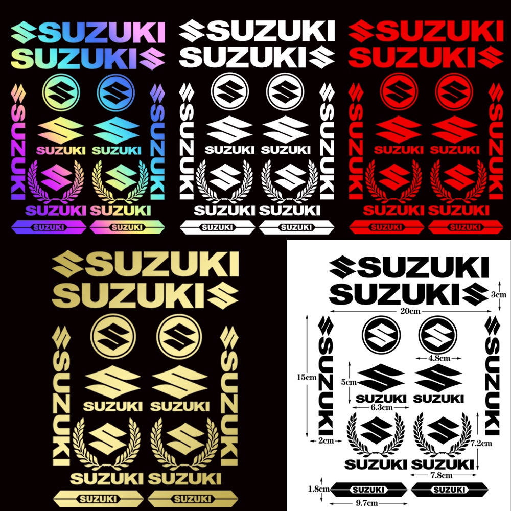 Suzuki Motorcycle Stickers Reflective Motorbike Trunk Body Decalfor ...