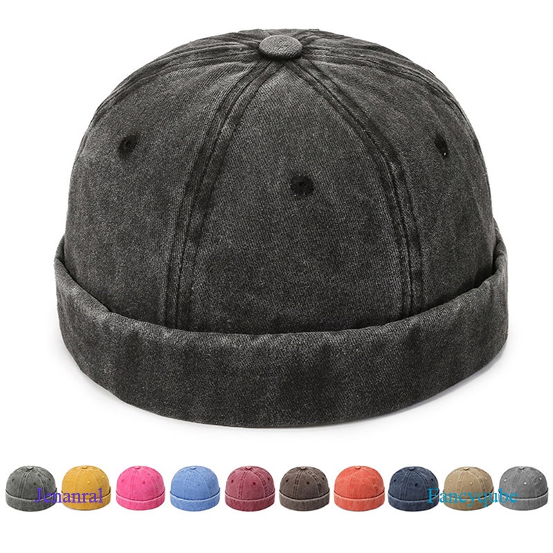 Jenanral Vintage Dome Hat Mens Solid Color Landlord Beanies For Men ...