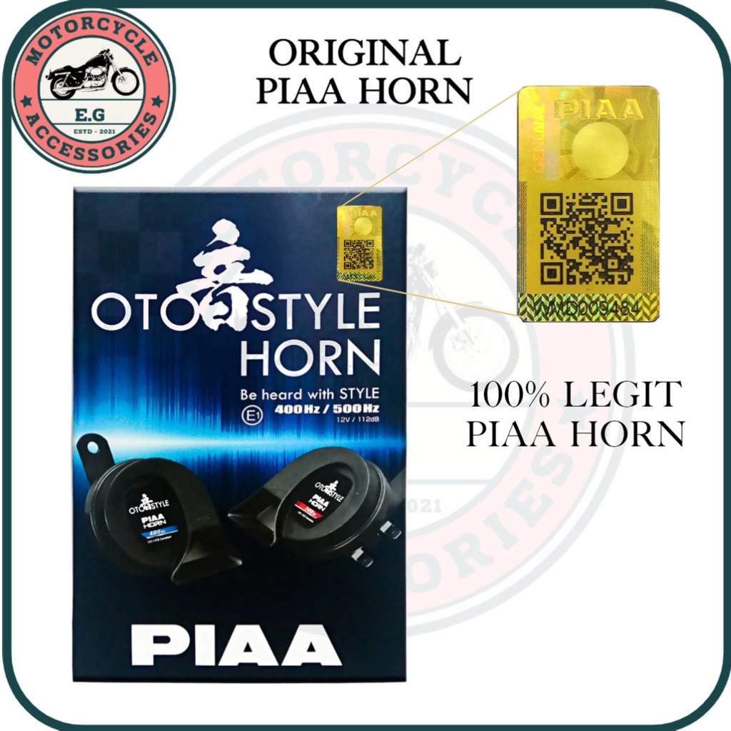 E.G MOTORCYCLE ORIGINAL PIAA HORN OTO STYLE GOLD QR CODE UNIVERSAL HORN | Shopee Philippines