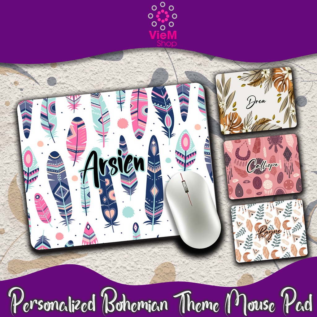 Personalized Bohemian Theme Mousepad | Boho Mouse Pad | Giveaway ...