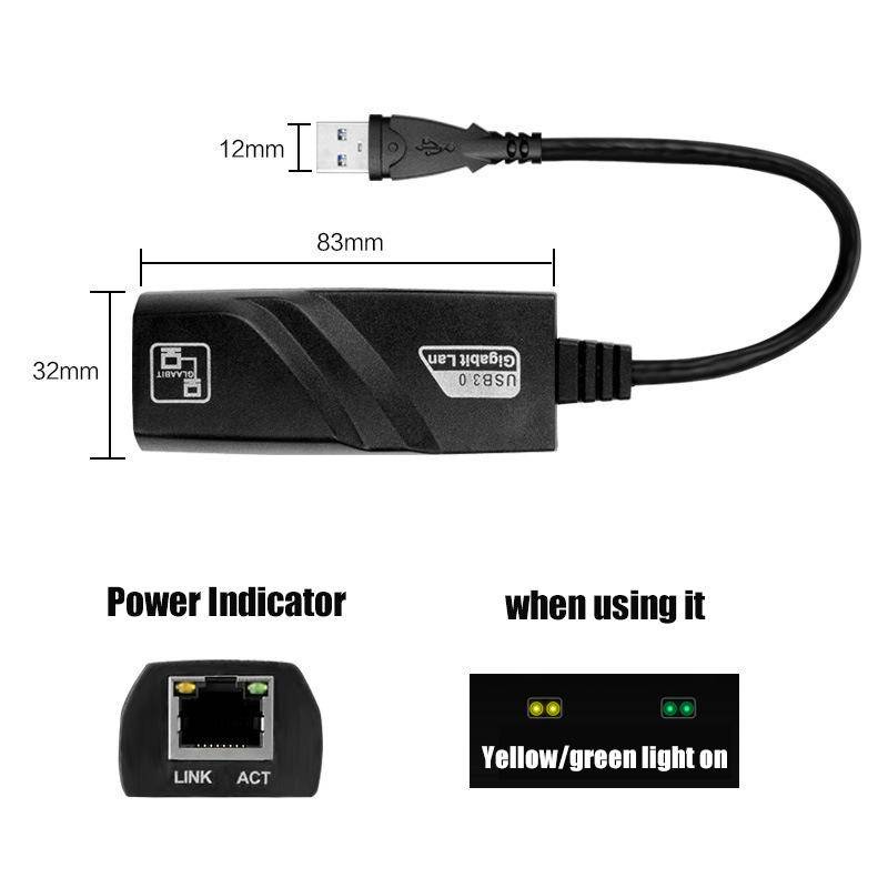 JK USB 3.0 Gigabit LAN Driverless USB to RJ45 Cable Converter 10/100/1000 Mbps Gigabit for PC ...