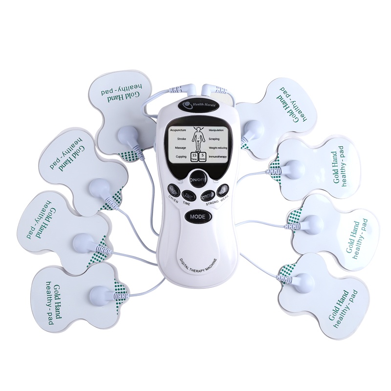 Dual-Channel Tens Acupuncture Electric Muscle Stimulator Body Massage ...
