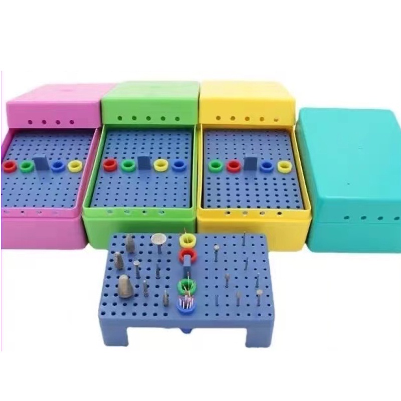 Autoclavable 160 Holes Diamond Bur Holder Sterilization Box Scaler Endo ...