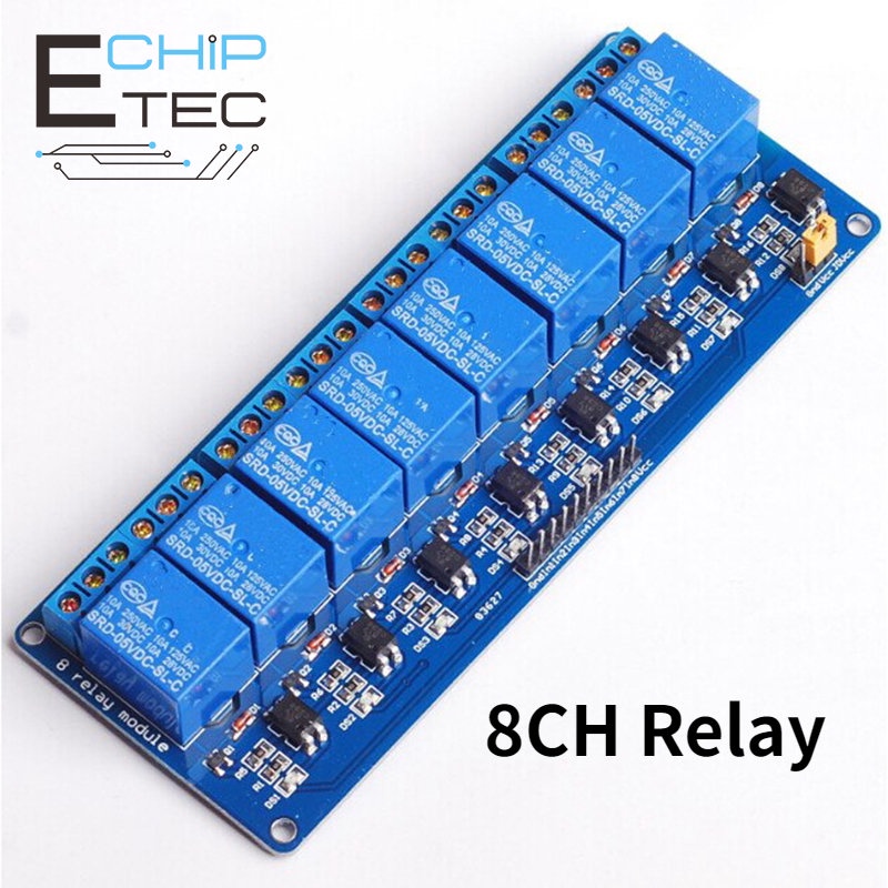 DC 12V 8 Channel Relay Module with Optocoupler Isolation PLC Control Relay Output 8 Way Relay ...