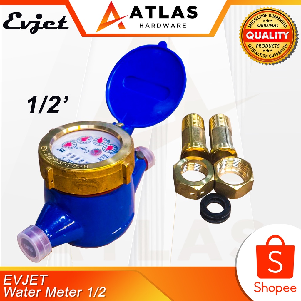Evjet Water Meter 1/2 Brass & Cast Iron | Shopee Philippines