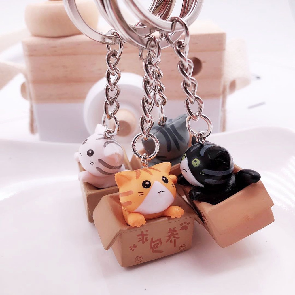Keychain Korean Version Cute Cartoon Creative Mini Cat Kitty Bag ...