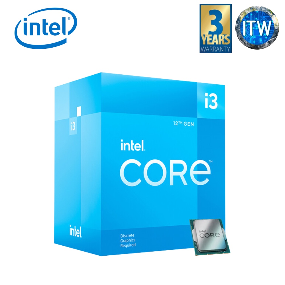 Intel Core i3-12100F - Core i3 12th Gen Alder Lake Quad-Core 3.3 GHz LGA 1700 58W Desktop ...
