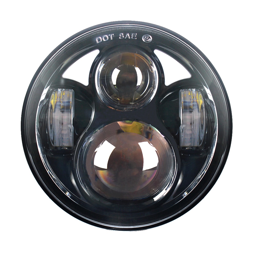 Motorcycle 5.75 inch Round LED Headlight Assembly High/Low Beam DRL ...