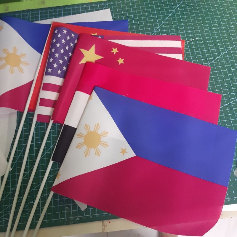 CLOTH FLAG for United Nation Back to back Print A4 / A5 / LONG size ...