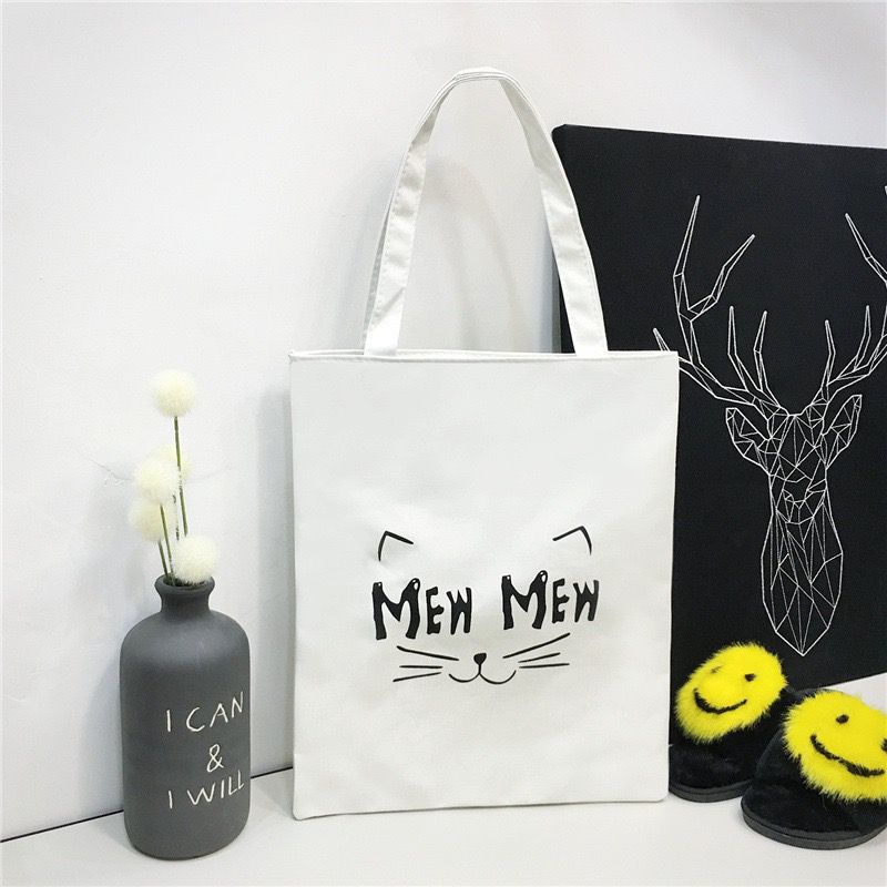 Korean Style Cute Cat Mew Mew Tote Bag | Shopee Philippines