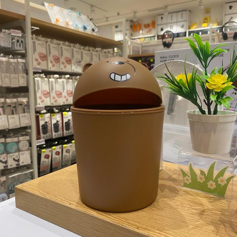 Miniso X We Bare Bears Waste Bin | Shopee Philippines