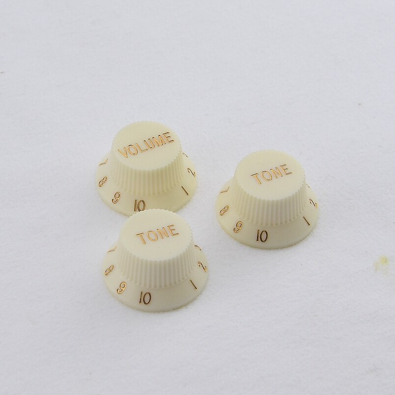BD-(Ready Stock)1 Set ( 3 Pieces ) Aged White Electric Guitar Plastic ...