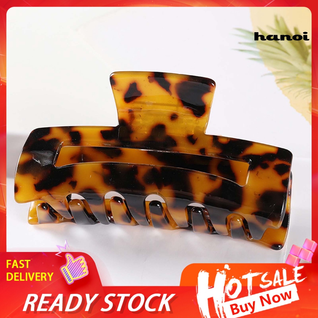 Hi_Large Hair Claw Clips Leopard Print Strong Hold Hair Styling ...