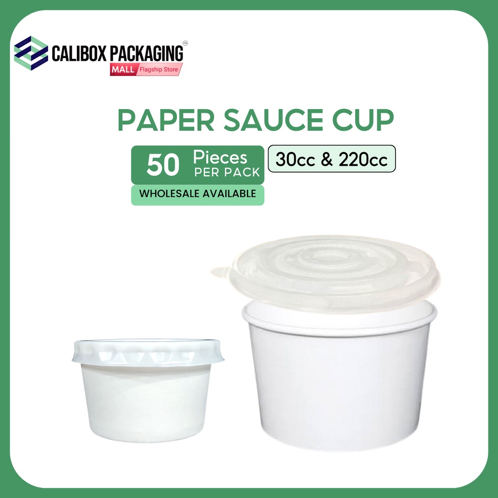 Calibox Packaging Disposable Paper Sauce Cup, Sauce Container | Shopee ...