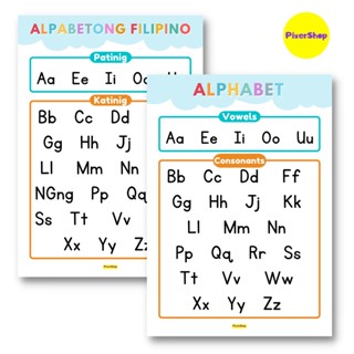 VOWELS CONSONANTS PATINIG KATINIG EDUCATIONAL LAMINATED CHARTS A4 SIZE POSTERS | Shopee Philippines