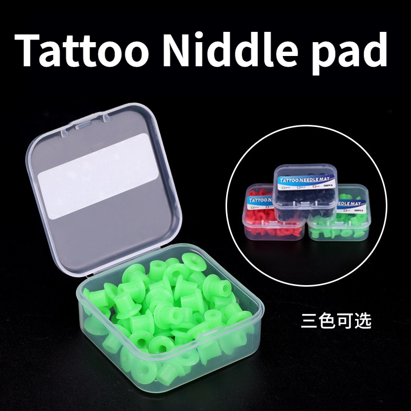 50pcs/box Tattoo Nidle Pad Silicone Niedle Pad T-line Hard Box Silicone ...