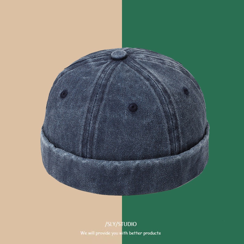 Vintage Washed Denim Beanie For Women Fashion And Leisure Street Hip ...