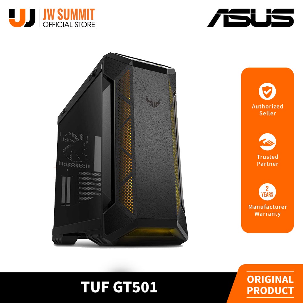 Asus TUF GT501 Metal Front Panel, Tempered-glass Side Panel, Mid-Tower ...