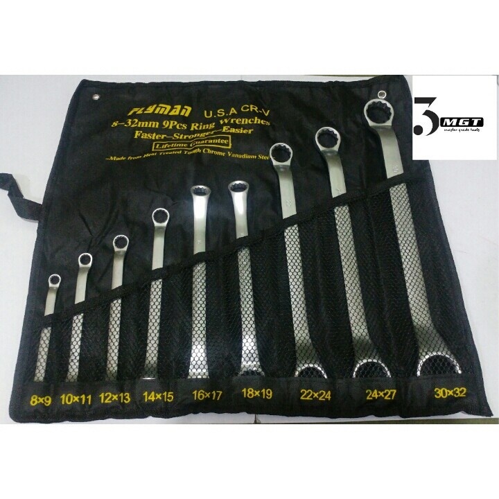 FLYMAN 9 PCS RING WRENCH SET 3MGT1 | Shopee Philippines