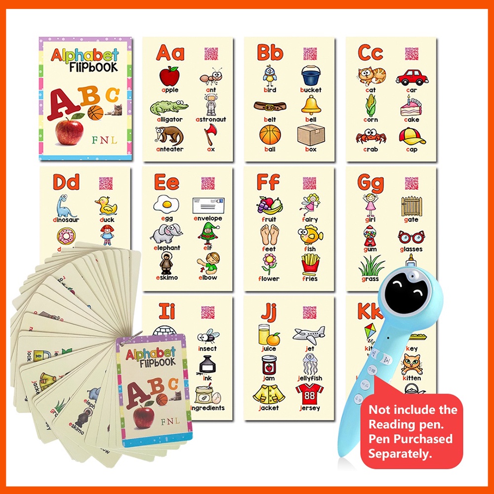 26PCS/set English Alphabets Flash Cards Montessori Learning ABC 26 ...