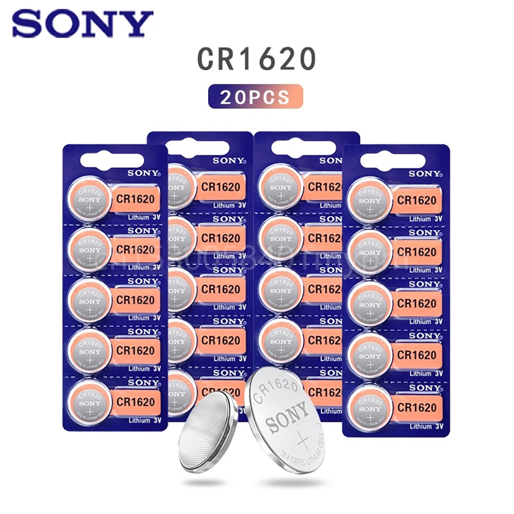 SONY Original CR1620 Lithium Button Cell Battery 3V for Watch Remote ...