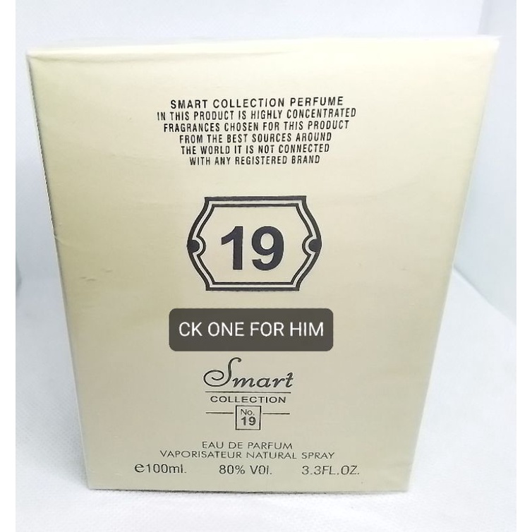 SMART COLLECTION PERFUME NO. 19 FOR MEN 100 ML EDP | Shopee Philippines