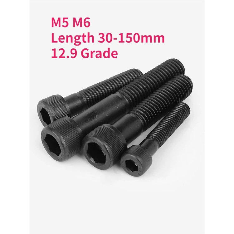 M5 M6 12.9 Grade Carbon Steel Half Tooth Hex Hexagon Socket Cap Head ...