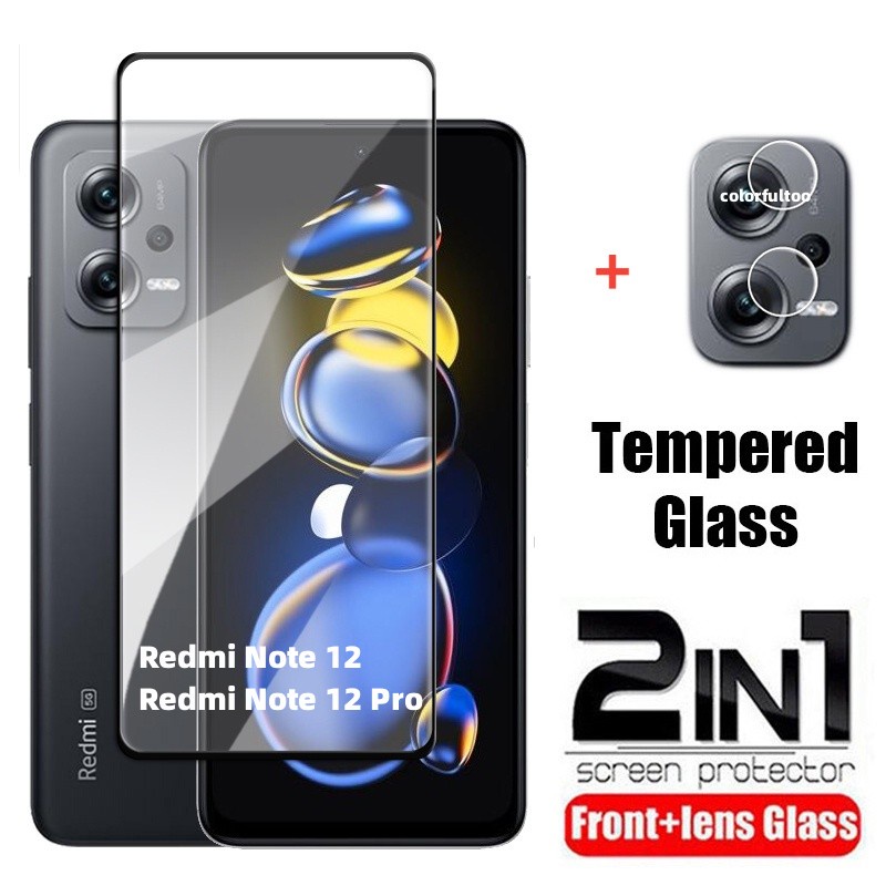 2 in 1 Screen Protector For Xiaomi Redmi Note 12 Pro 12Pro Note12 ...