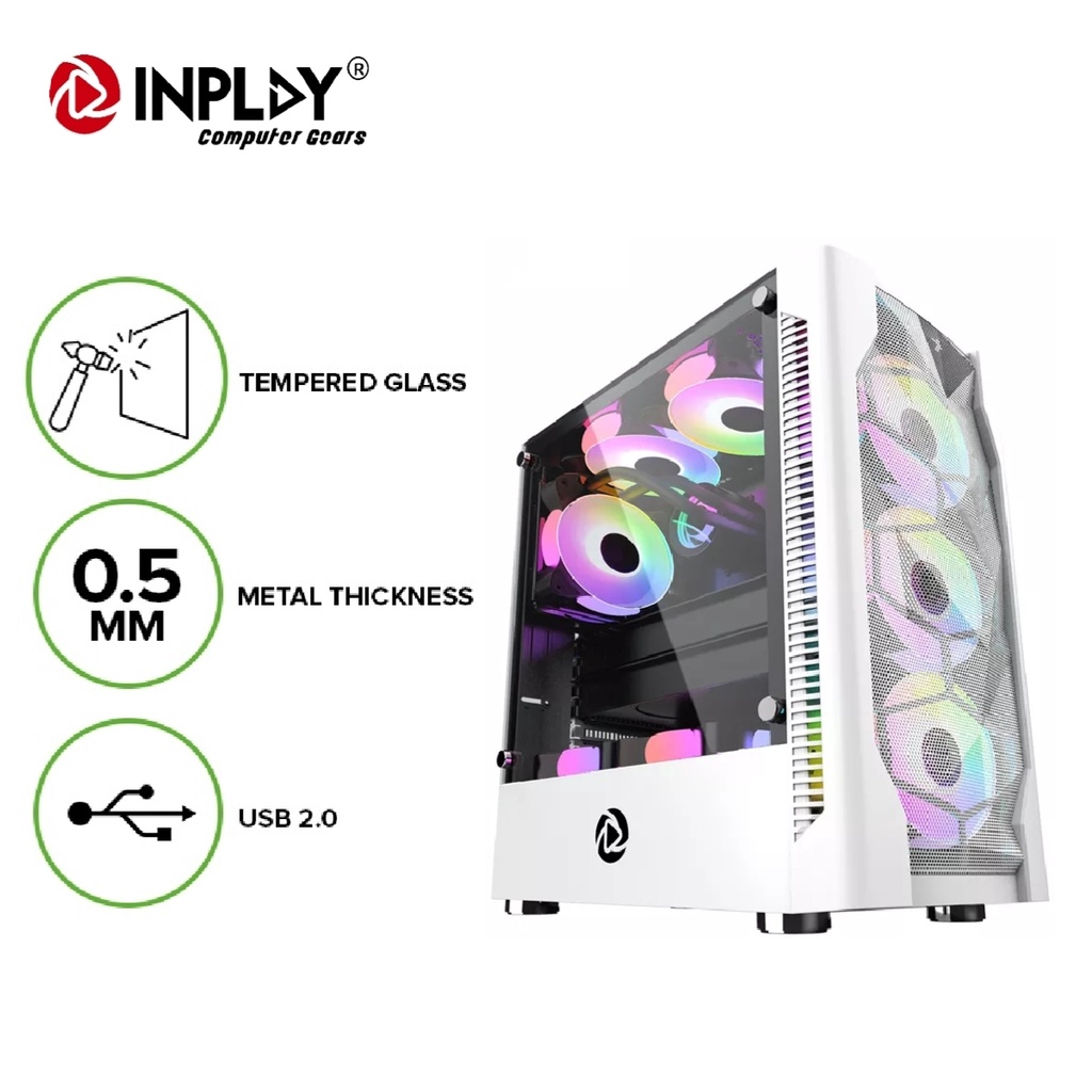 Philippines ready stock Inplay Meteor 03 black/white MATX/ATX case PC ...