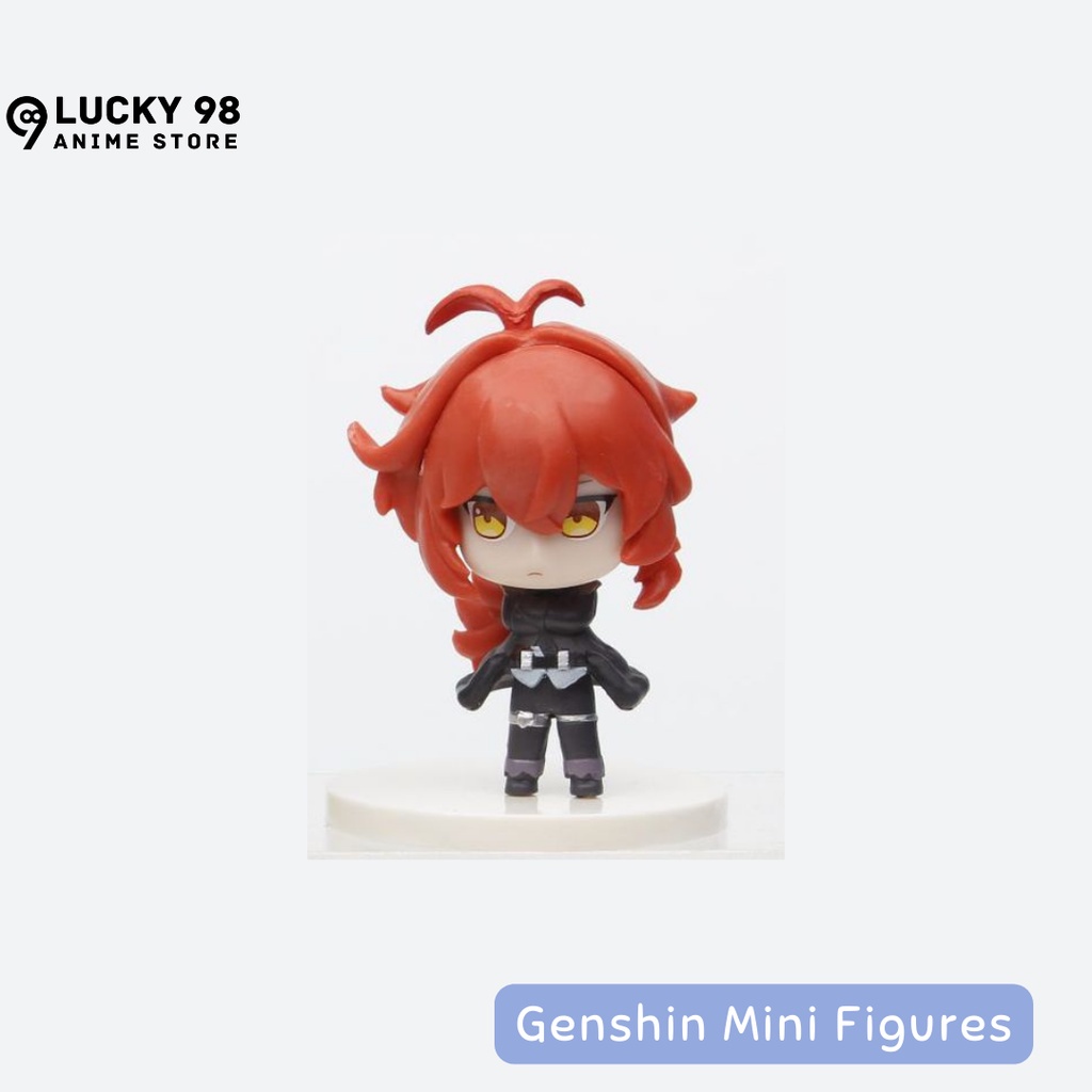 Genshin Impact Figure Mini Collection Hutao Venti Amber Paimon Lumine ...