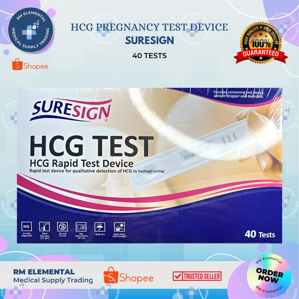 [ BOX ] HCG Pregnancy Test Device SURESIGN 40 Tests | Shopee Philippines